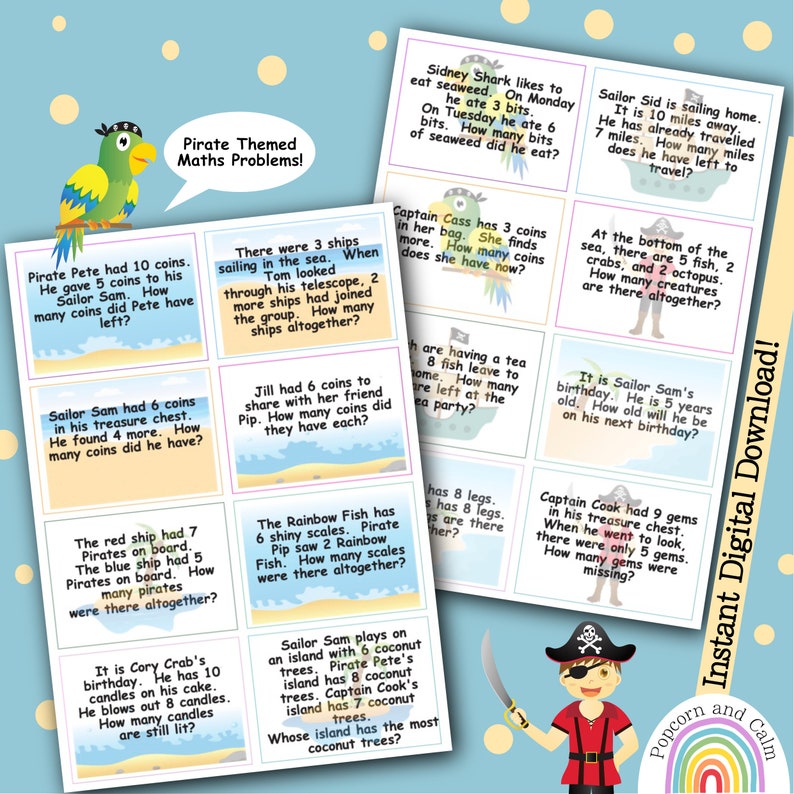 Maths Games, Pirate Maths Resource, Number Activity, Game for Kids ...