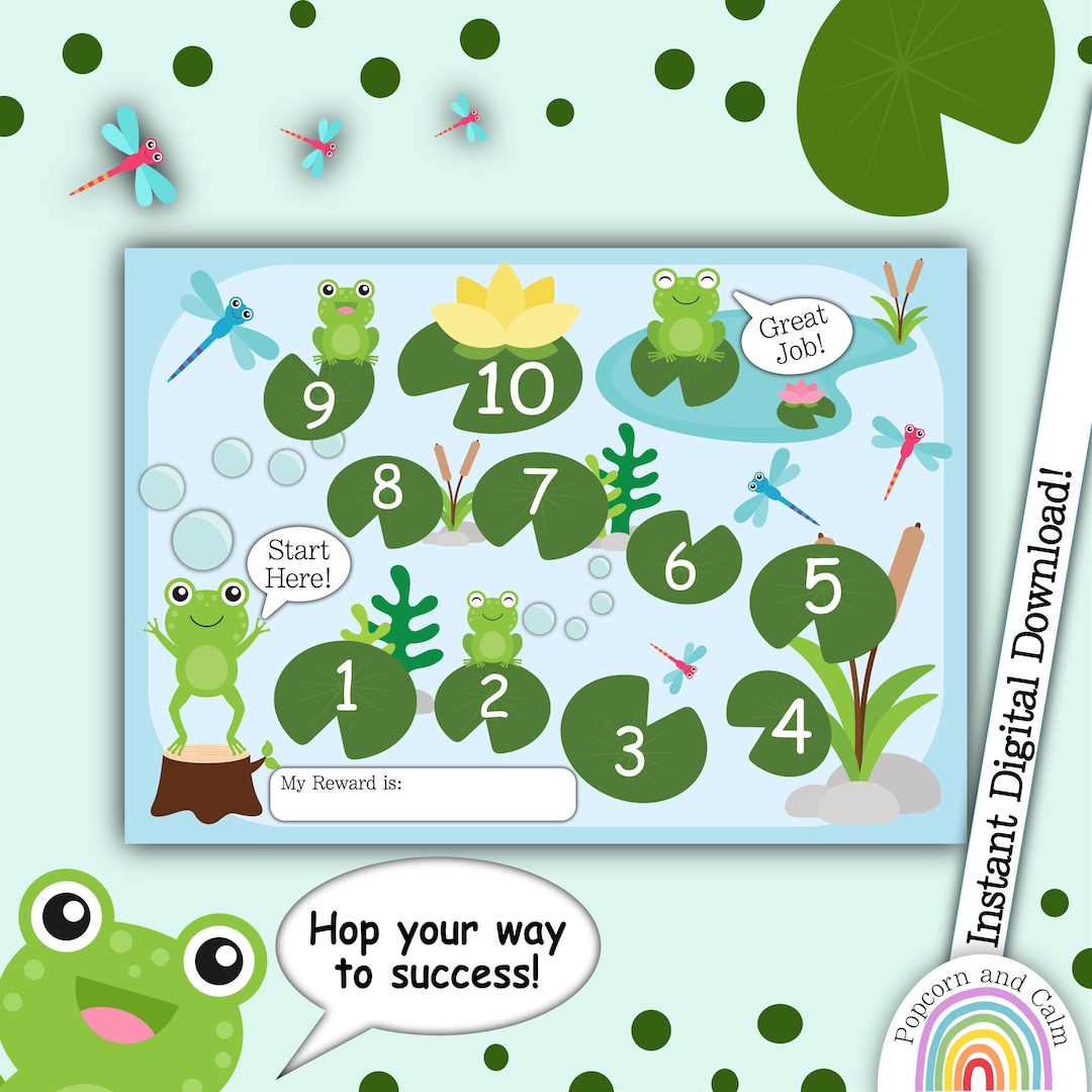 Frog Reward Chart, Behaviour Chart, Potty Training Chart, Chore Chart ...