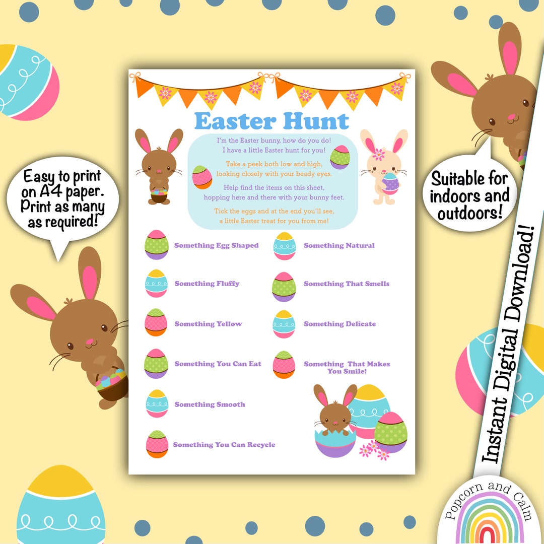 Easter Hunt and Certificate Bundle, Easter Hunt Certificate, Treasure ...