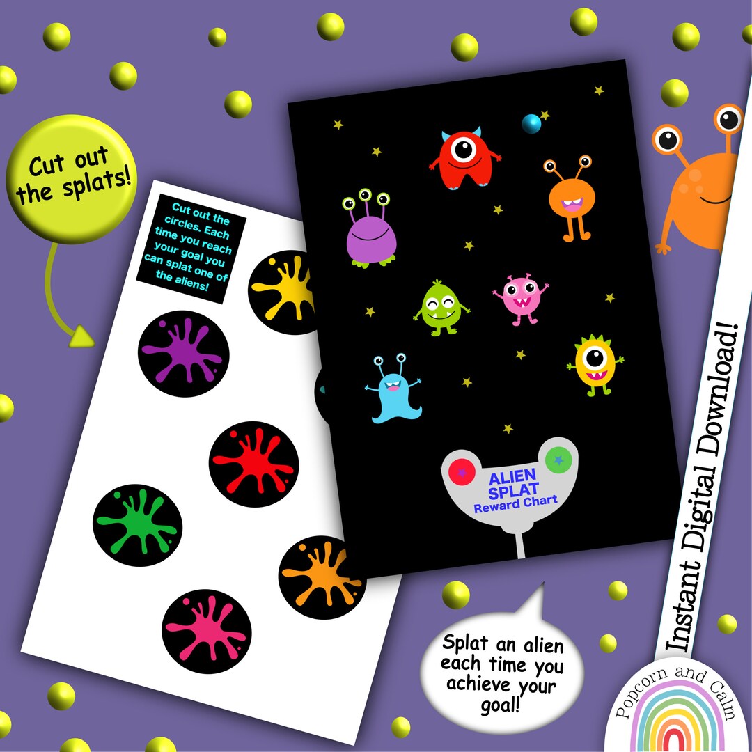 Printable Reward Chart, Space Reward Chart, Homework Chart, Good ...