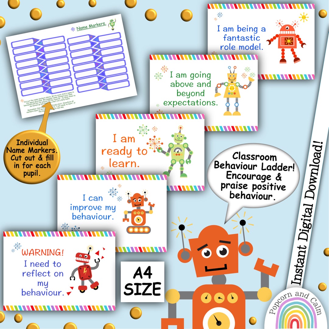 Classroom Behaviour Management Resource, Behaviour Ladder, Wall Chart ...