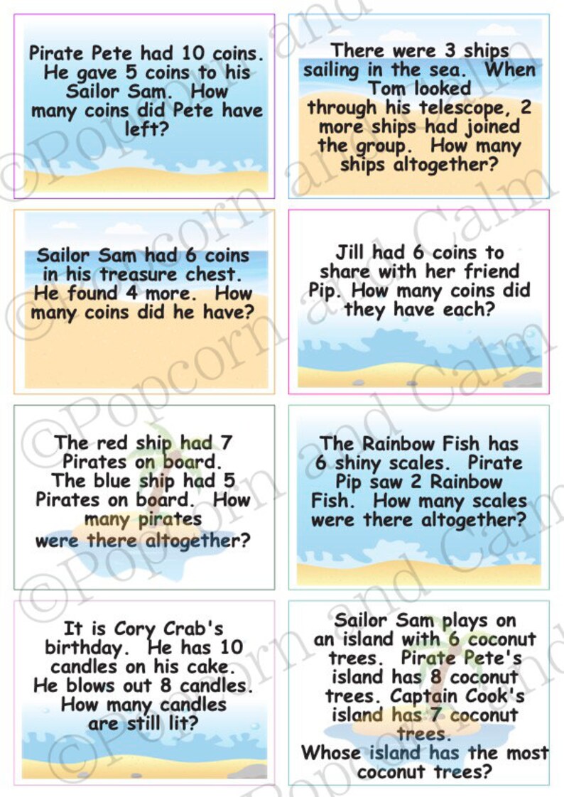 Maths Games, Pirate Maths Resource, Number Activity, Game for Kids ...