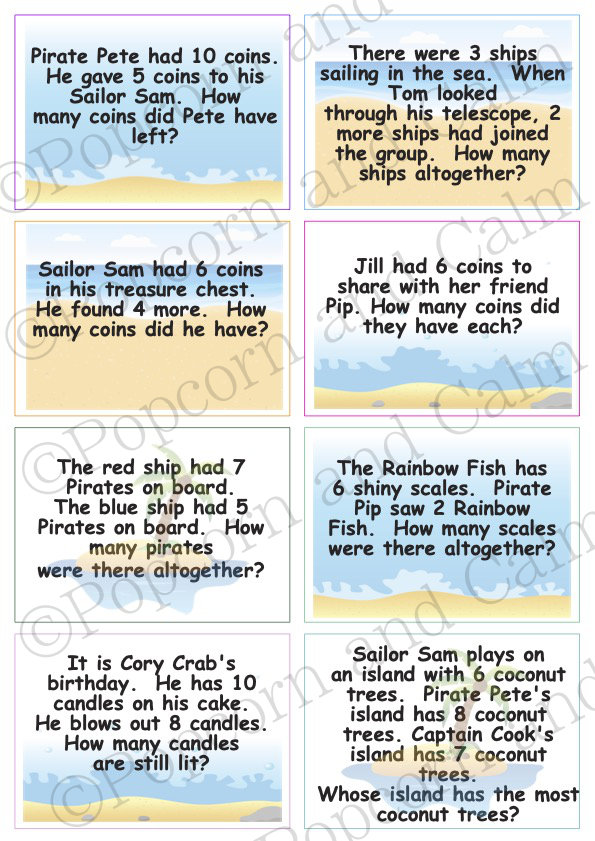 Maths Games, Pirate Maths Resource, Number Activity, Game for Kids ...