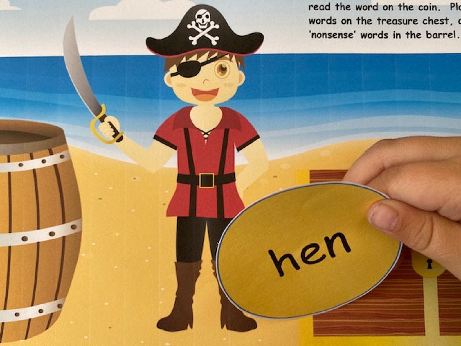 Phonics Printable, CVC Word Game, Pirate Activity, Literacy Resource ...