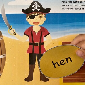 Phonics Printable, CVC Word Game, Pirate Activity, Literacy Resource ...