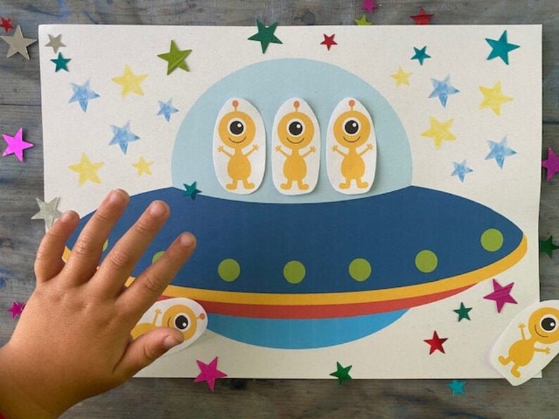 Nursery Rhymes Preschool Songs Space Themed Resource Number - Etsy