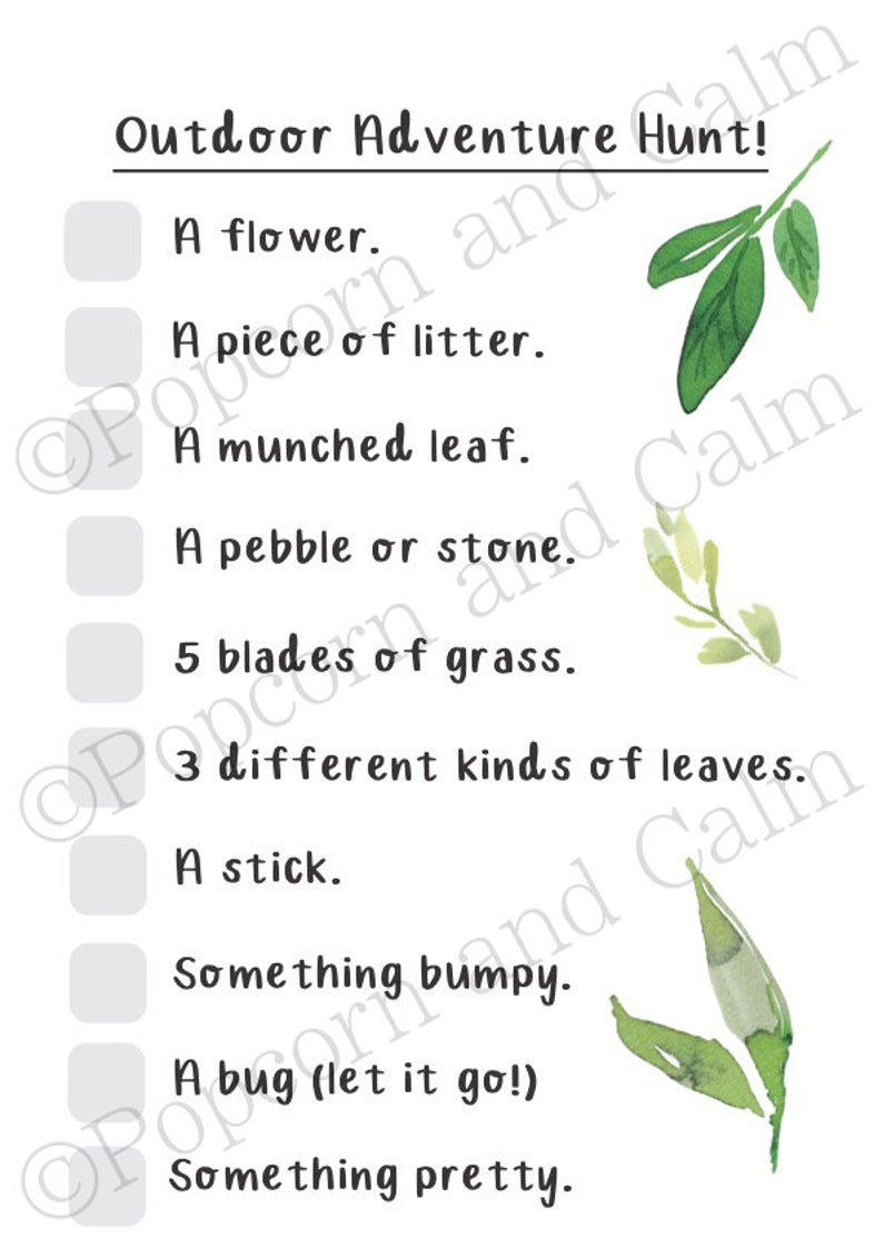 Outdoor Adventure Hunt, Treasure Hunt, Nature Detective, Outdoor ...