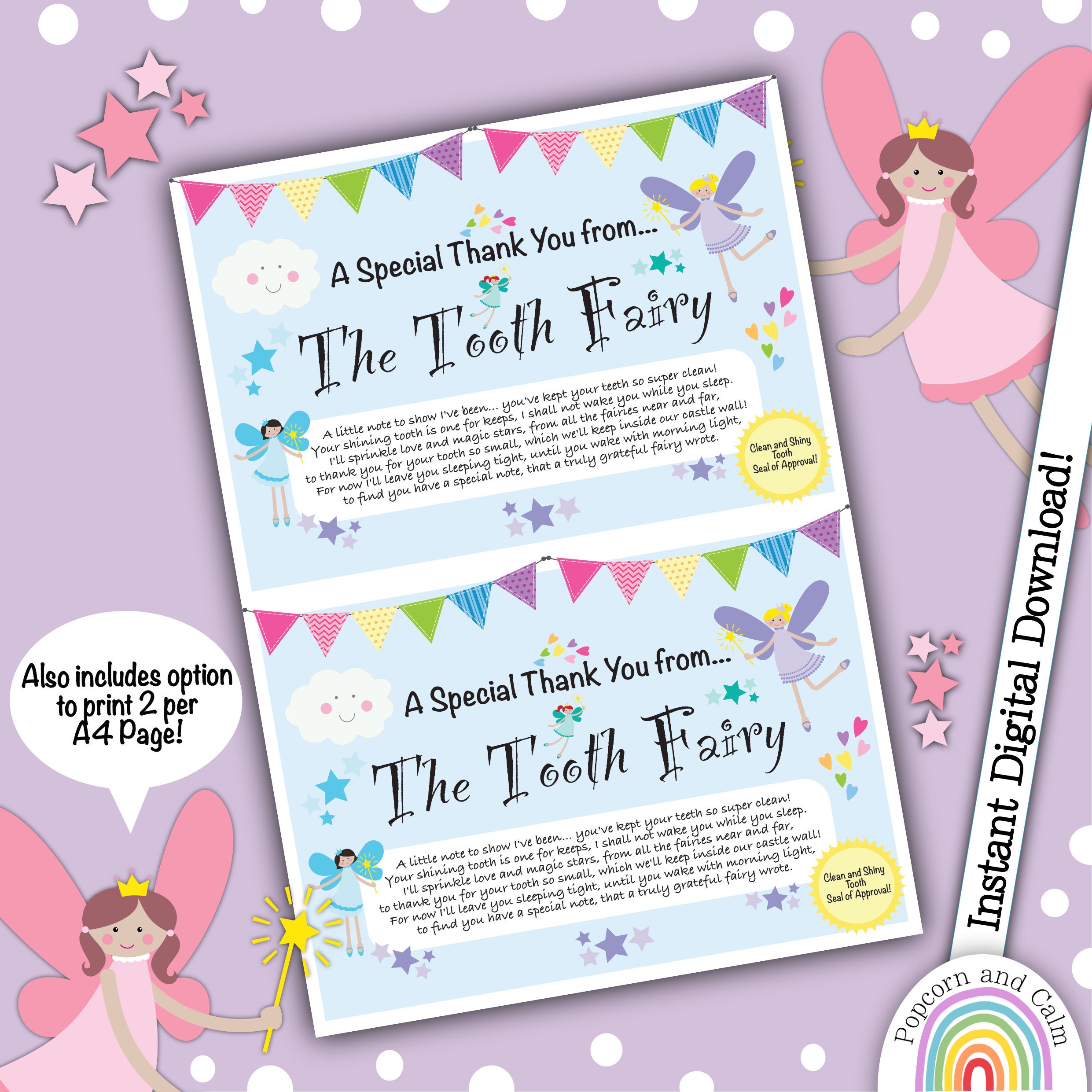 Tooth Fairy Certificate, Tooth Fairy Award, Tooth Keepsake, Childhood ...