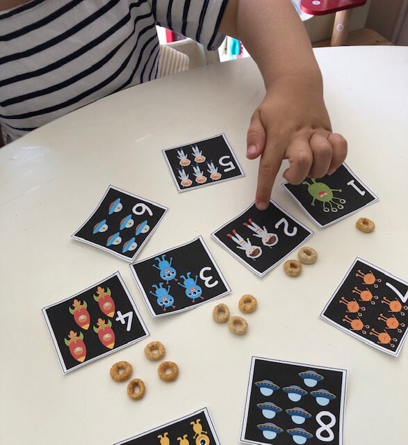 Number Cards Teaching Resources Number Recognition Space - Etsy