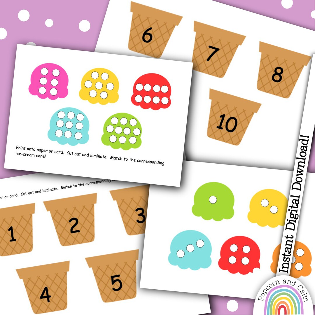 Counting Games, Number Recognition, Homeschooling Printable, Early ...