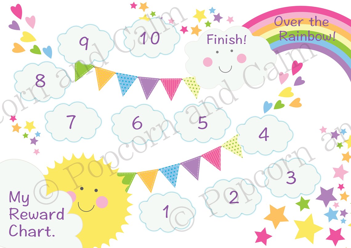 Girls Reward Charts, Reward Chart Bundle, Downloadable Reward Chart ...
