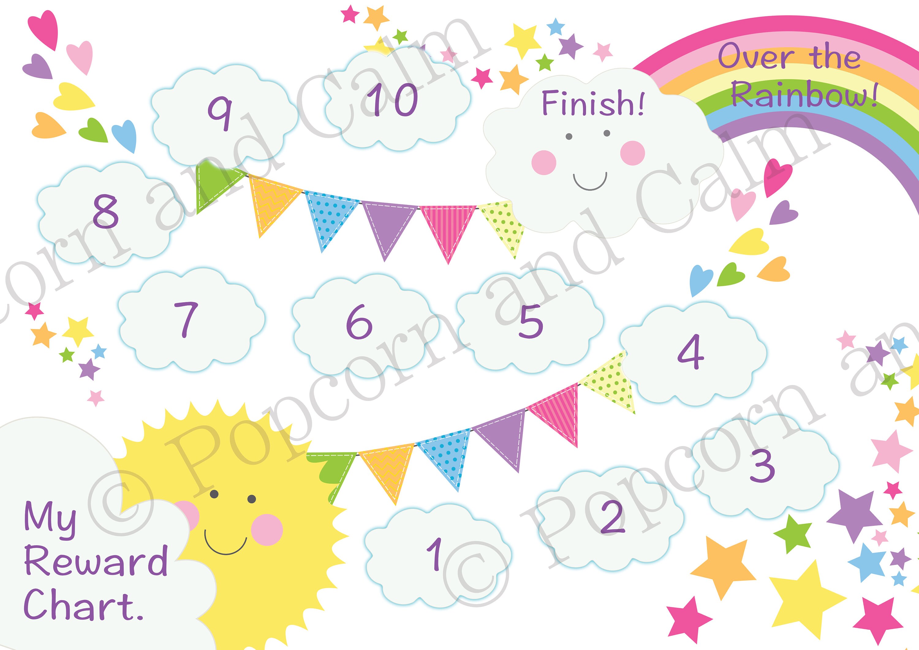 Girls Reward Charts, Reward Chart Bundle, Downloadable Reward Chart ...