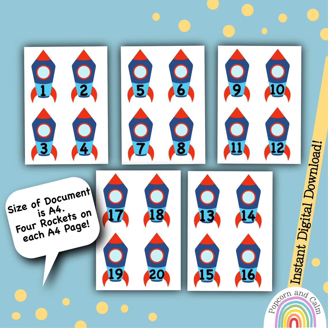 Number Cards Number Line Number Recognition Counting - Etsy