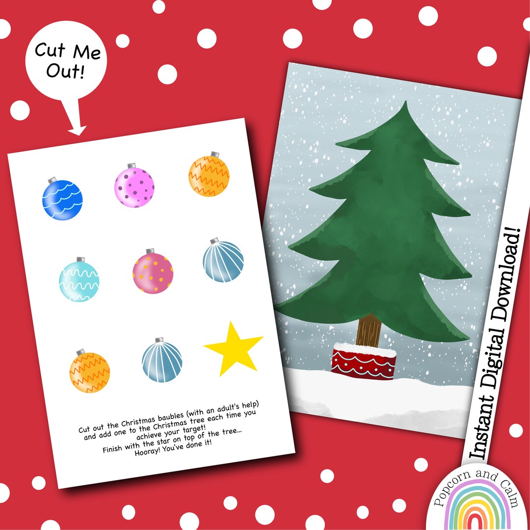 Christmas Reward Chart, Downloadable Reward Chart, Christmas Incentive ...