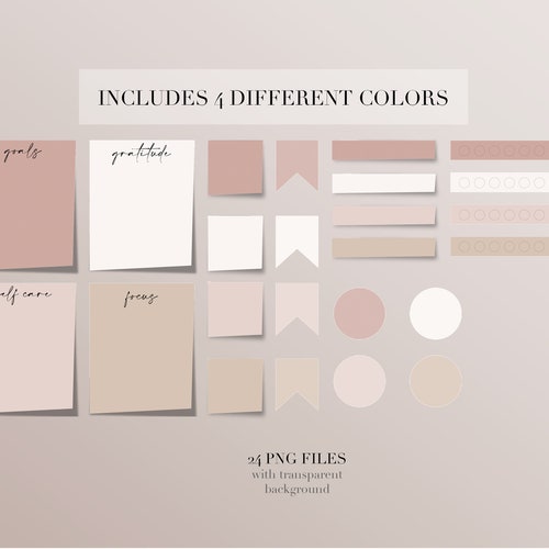 Digital Sticky Notes Neutral Color Goodnotes Notability - Etsy