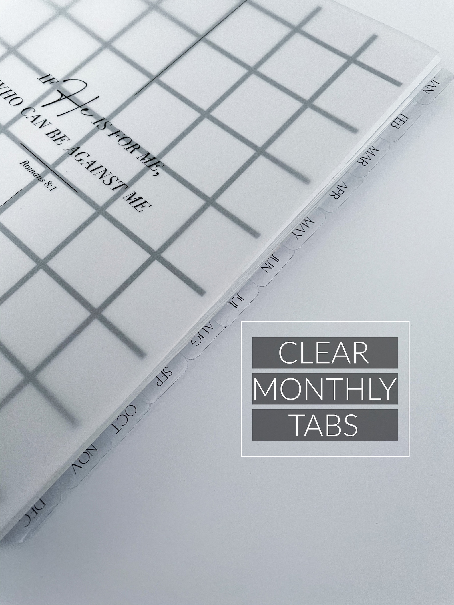 CLEAR MONTHLY TABS Minimal Chic and Lightweight English - Etsy Sweden