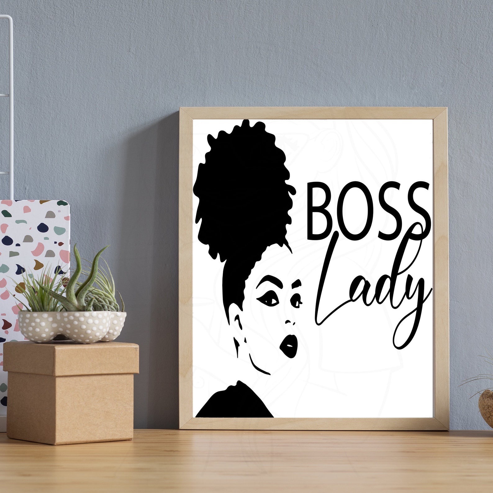 SVG PNG DXF Boss Lady Cut File - Etsy
