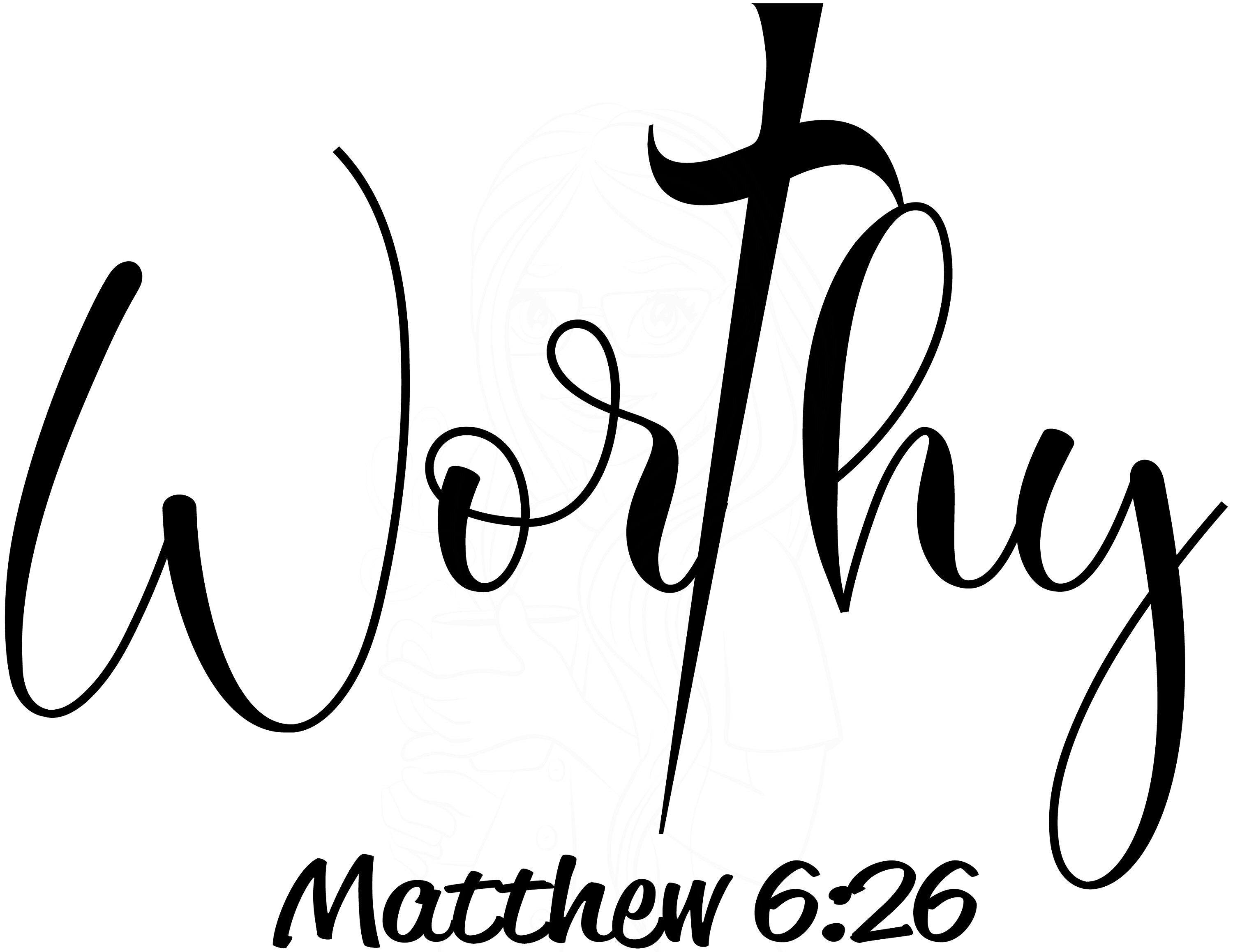 Worthy Cut File for Cricut, Silhouette, Etc. SVG, PNG, DXF - Etsy