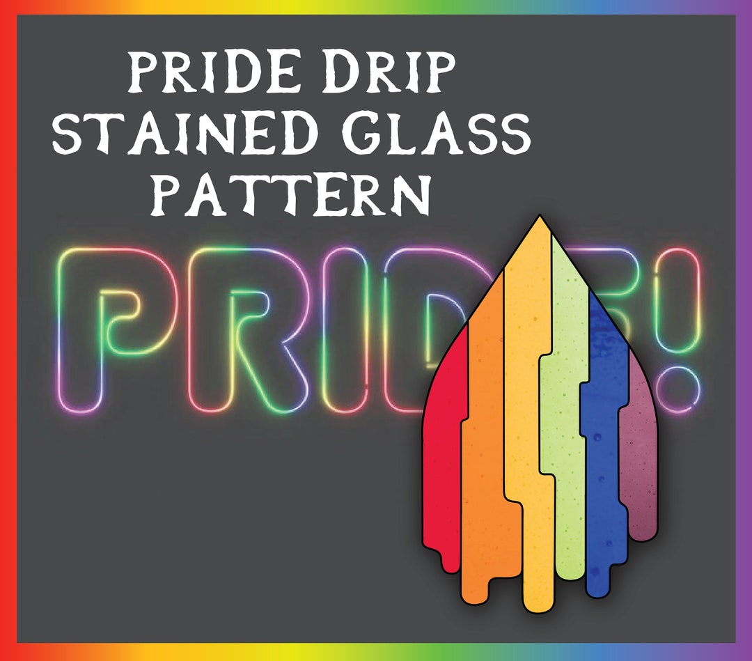 Pride Drip Stained Glass Pattern - Etsy