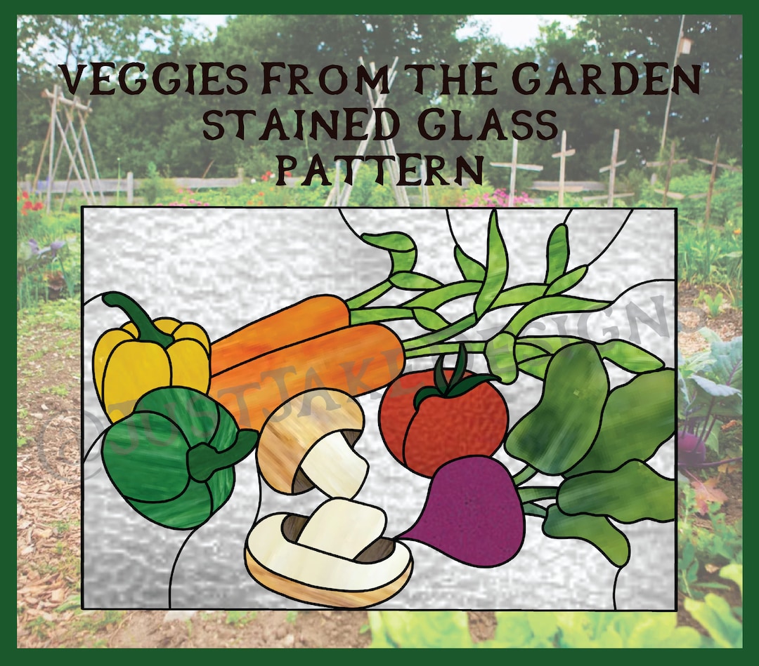 Veggies From the Garden Stained Glass Pattern - Etsy