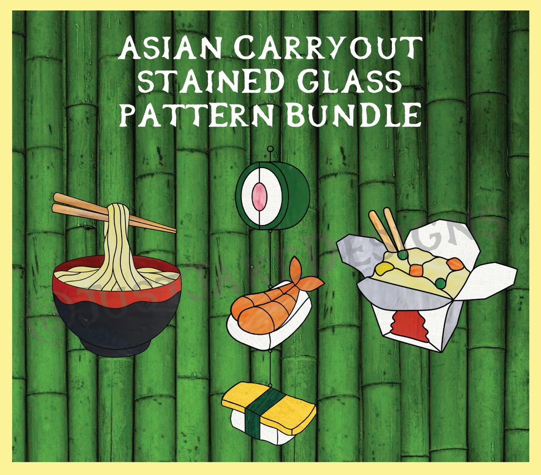 Asian Carryout Bundle Pack - 3 Patterns - Etsy