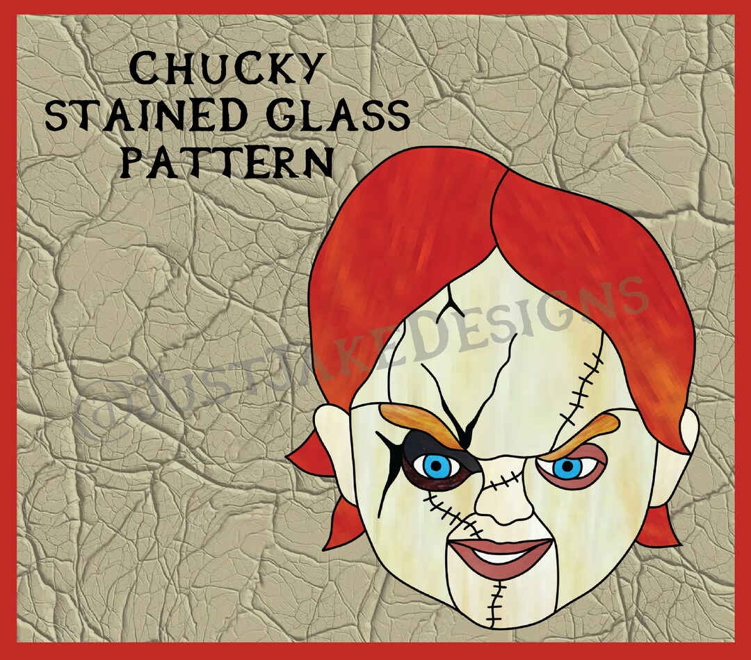 Halloween Chucky Stained Glass Suncatcher Pattern - Etsy