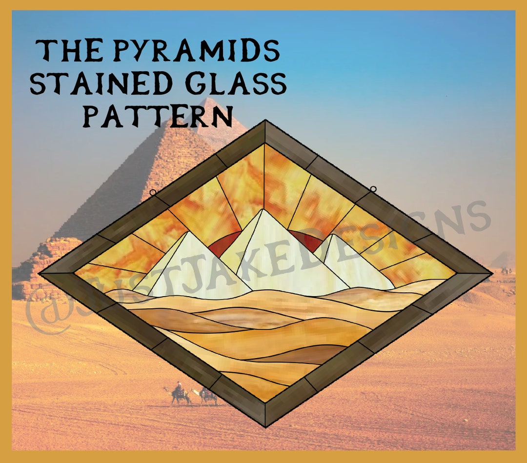 The Pyramids Stained Glass Suncatcher Pattern - Etsy