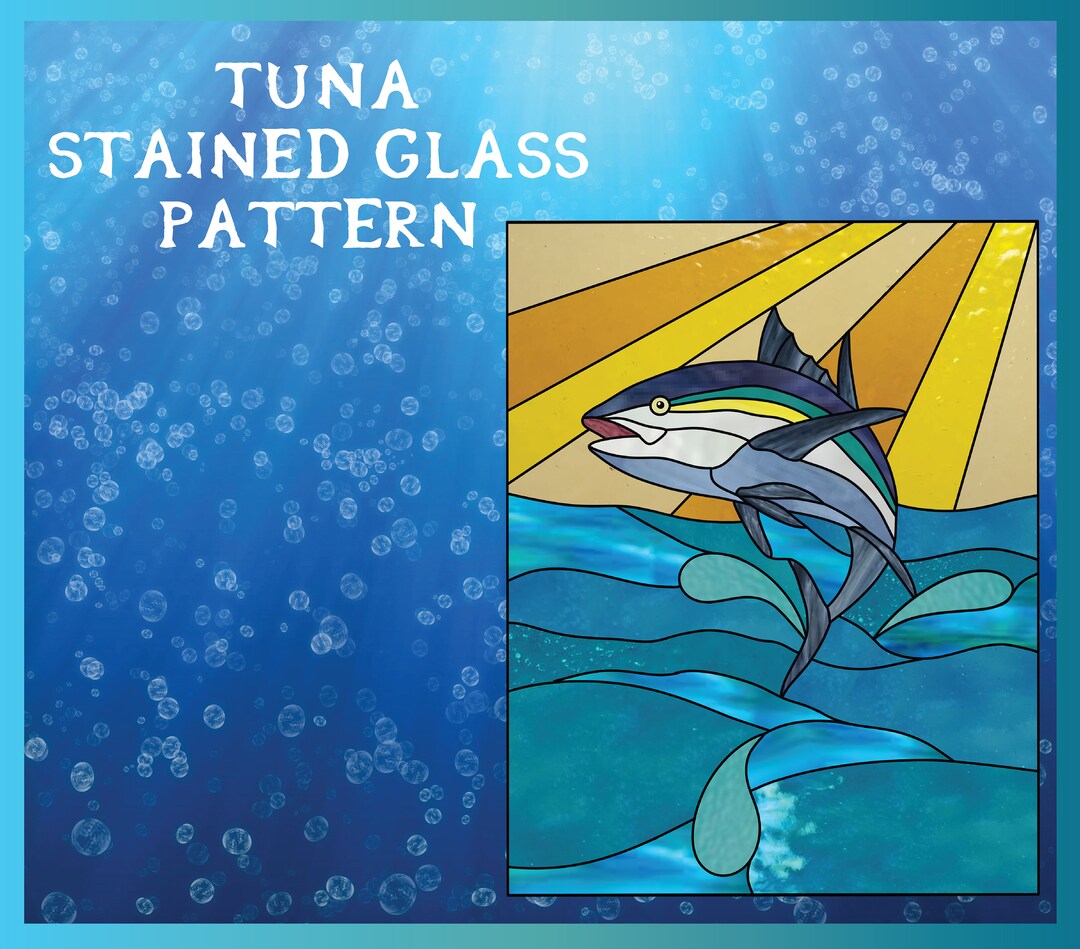 Tuna Stained Glass Pattern - Etsy