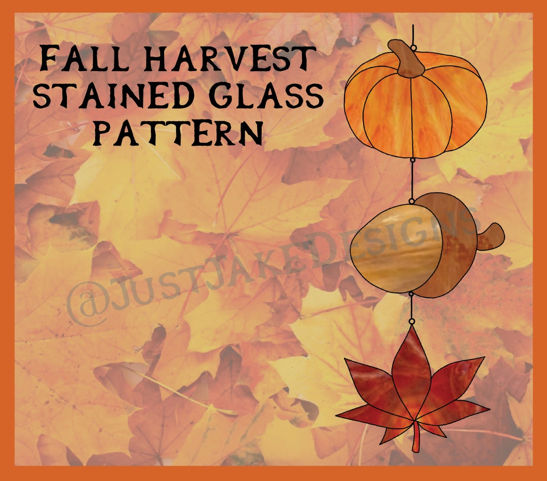 Fall Harvest Stained Glass Pattern - Etsy