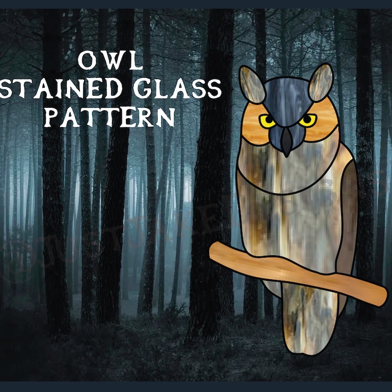 Owl Stained Glass Patterns - Etsy