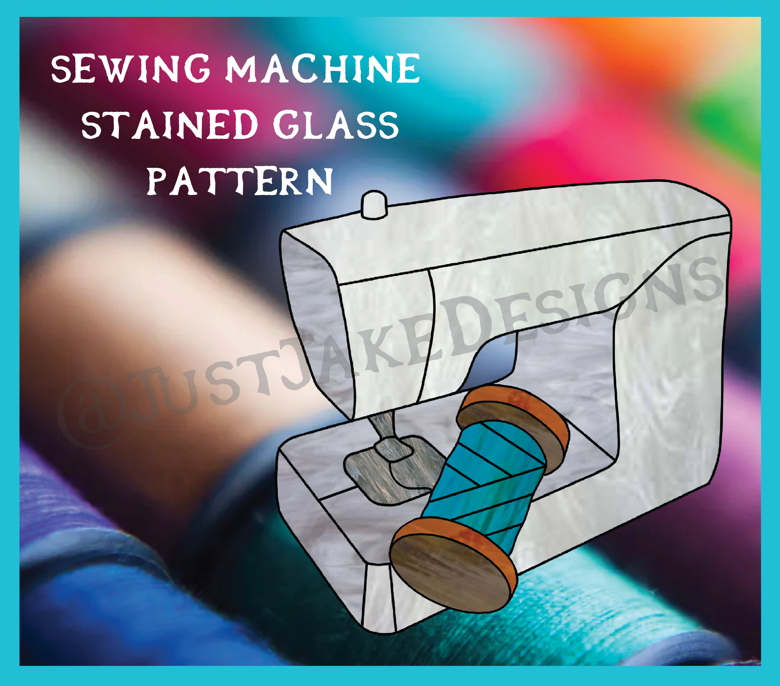 Sewing Machine Stained Glass Suncatcher Pattern - Etsy