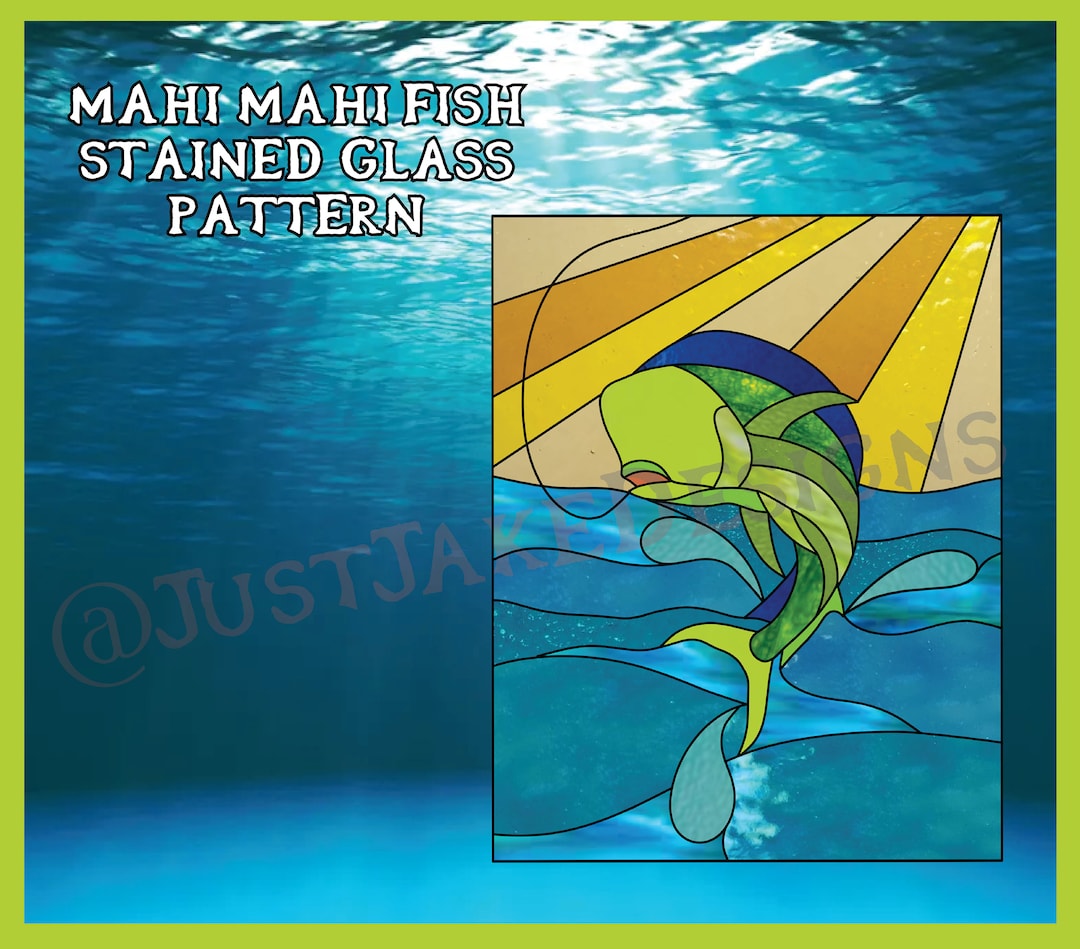 Mahi Mahi Fish Stained Glass Pattern - Etsy