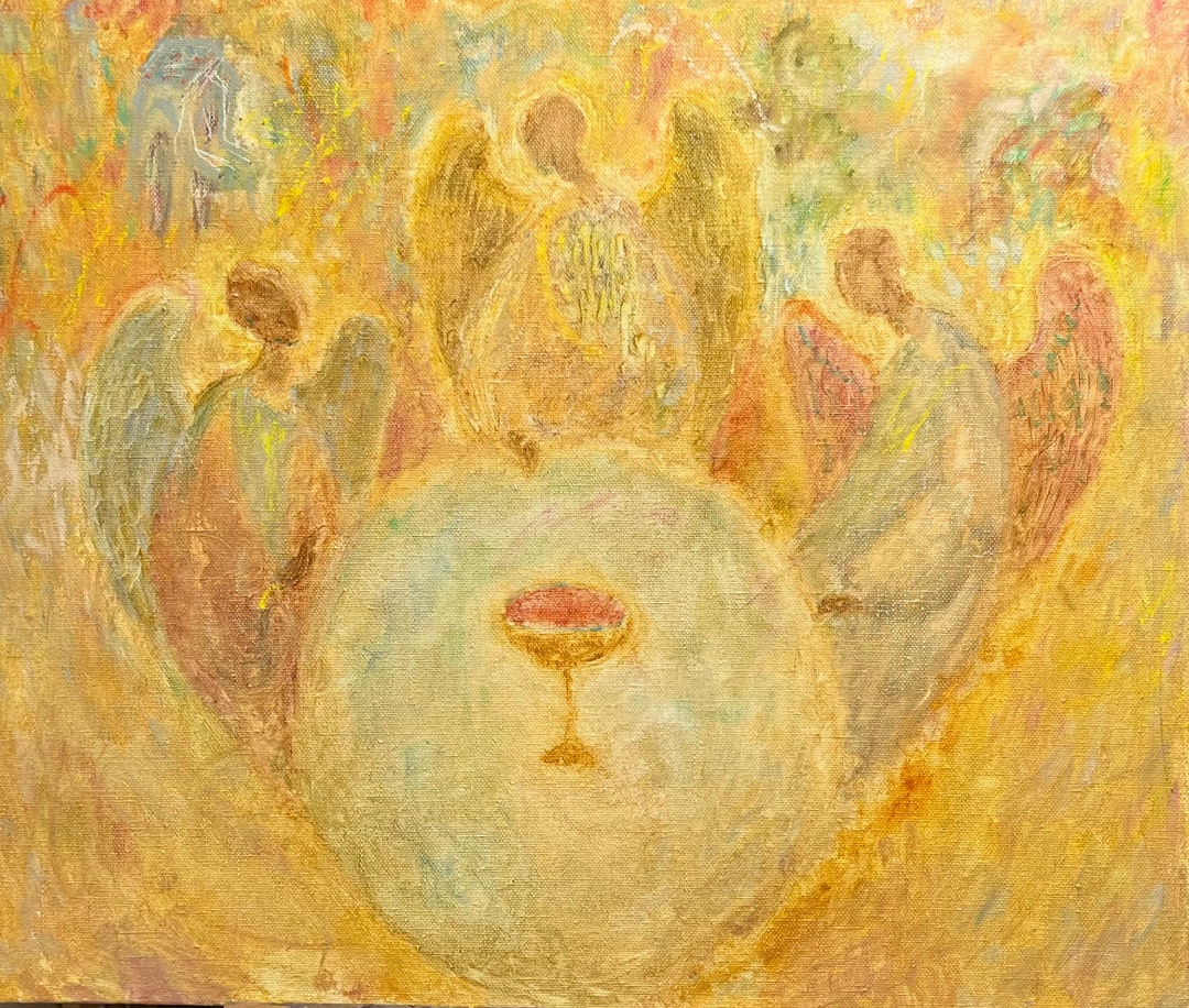 Holy Trinity Painting Christian Art Angels Wall Art Earth Painting ...