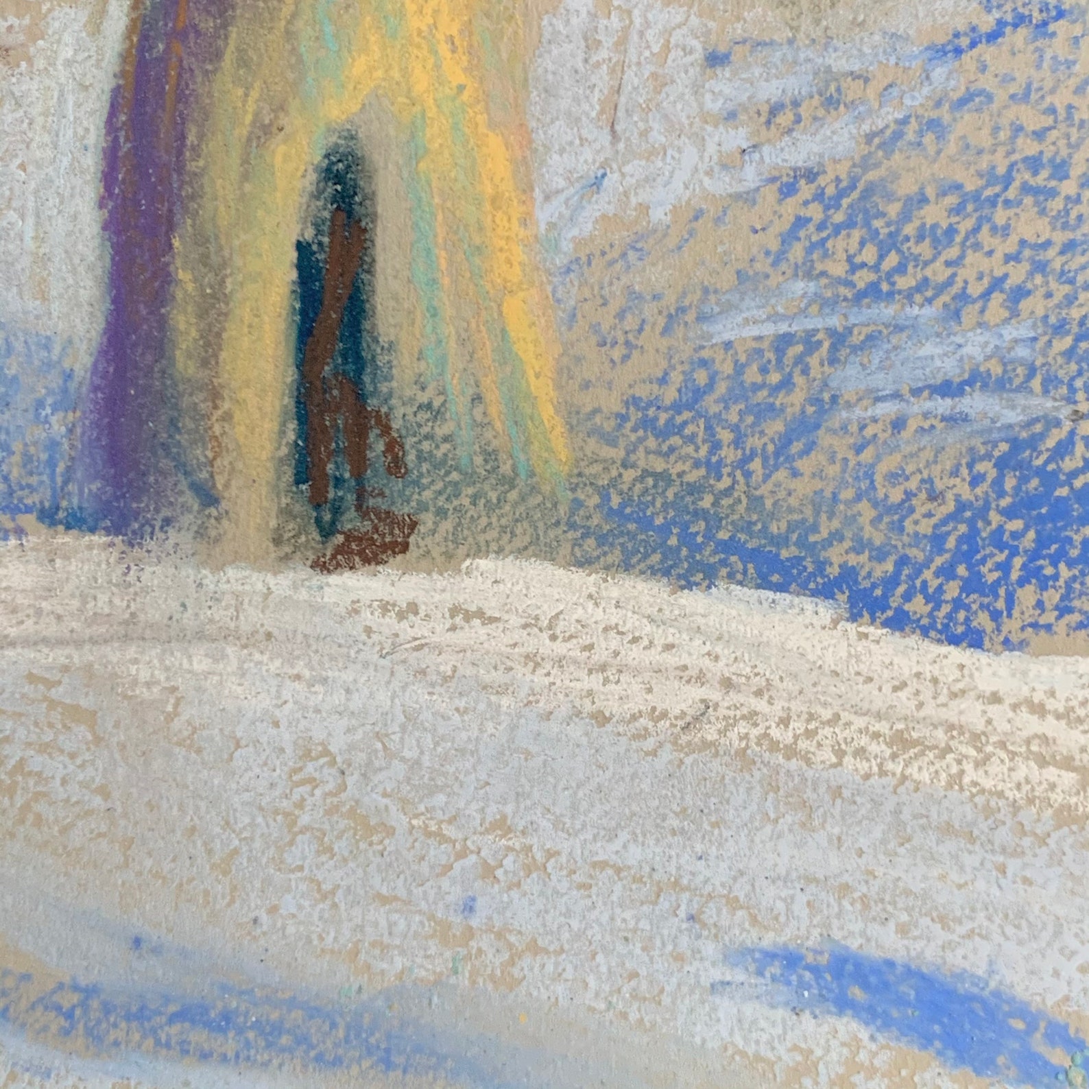 Tree Pastel Painting Tree Wall Art Landscape Art Original - Etsy