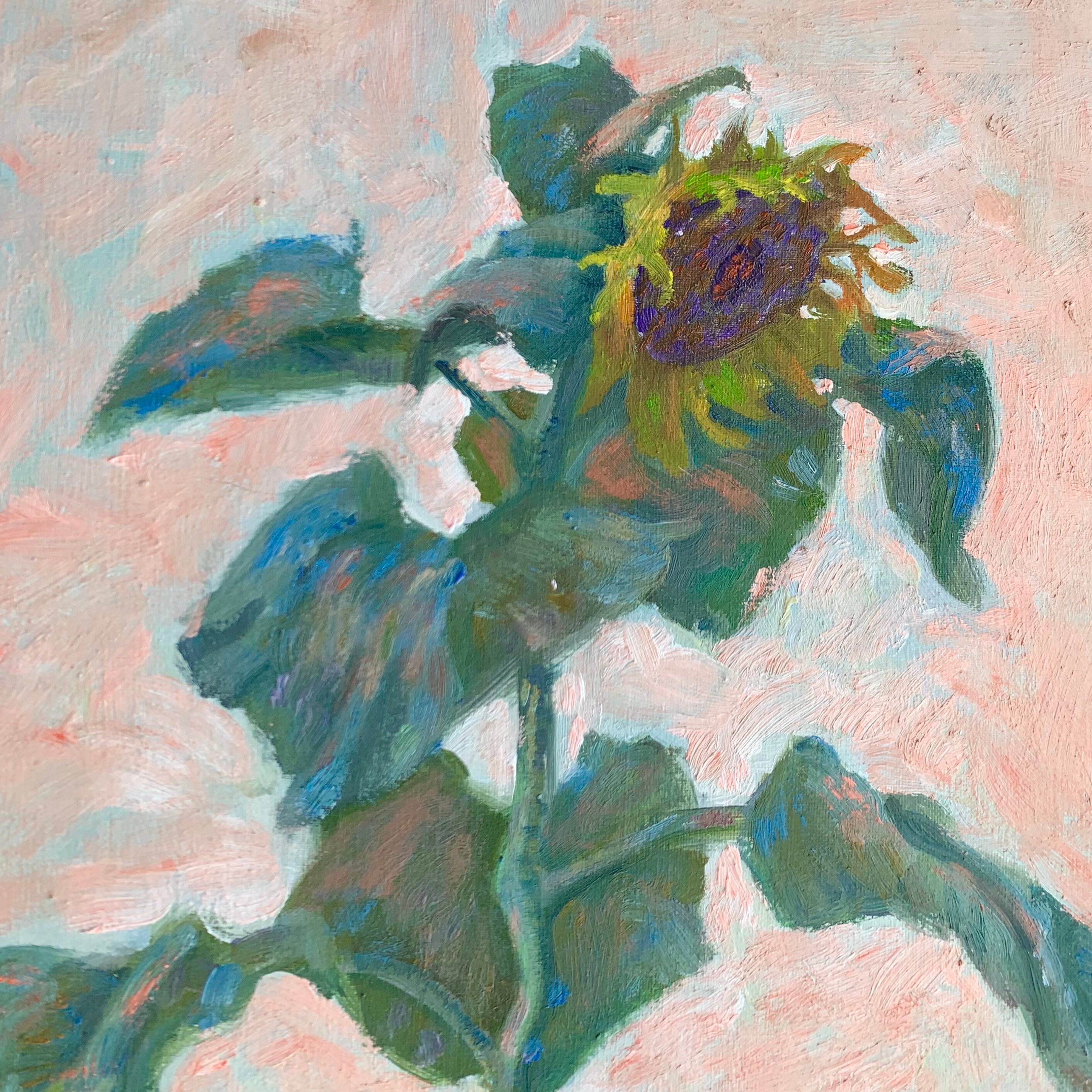 Sunflower Painting Impressionist Art Original Wall Art Large | Etsy