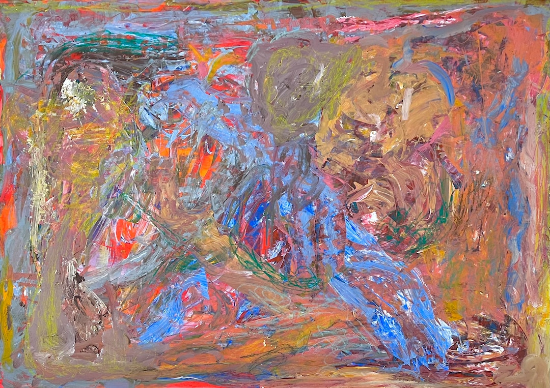 Contemporary Abstract Painting Multicolor Abstract Art Bedroom Wall Art ...