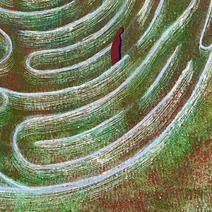Labyrinth Painting Spiritual Art Byzantine Wall Art Meditational ...