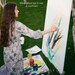 Abstract Solar Eclipse Oil Painting: Original Multicolor Wall Art ...