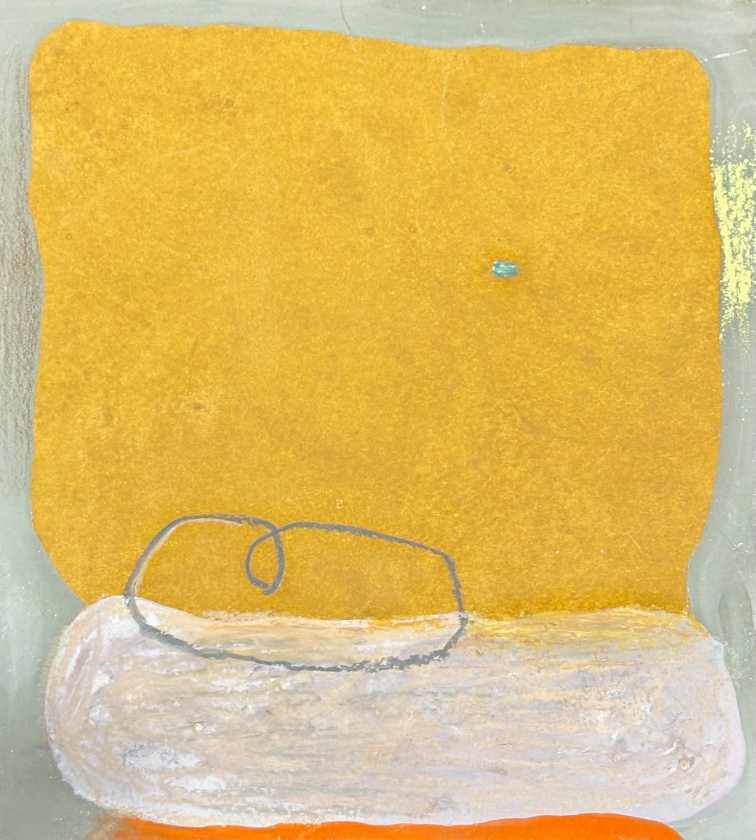 Yellow Abstract Tempera Painting on Wood: Modern Art Wall Decor - Etsy