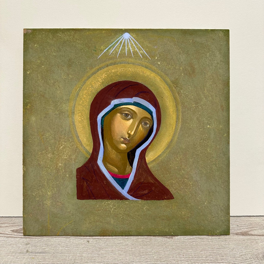 Our Lady Painting Original Icon Painting Saint Mary Painting Orthodox ...