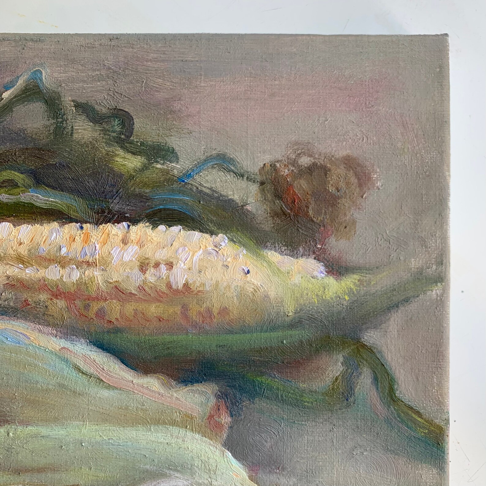 Corn Painting Vegetables Art Corn Artwork Original Oil Canvas - Etsy