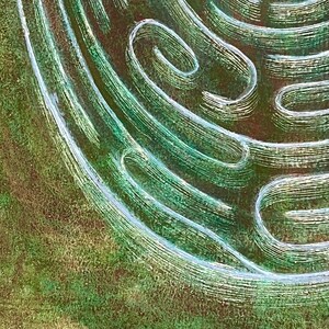 Labyrinth Painting Spiritual Art Byzantine Wall Art Meditational ...