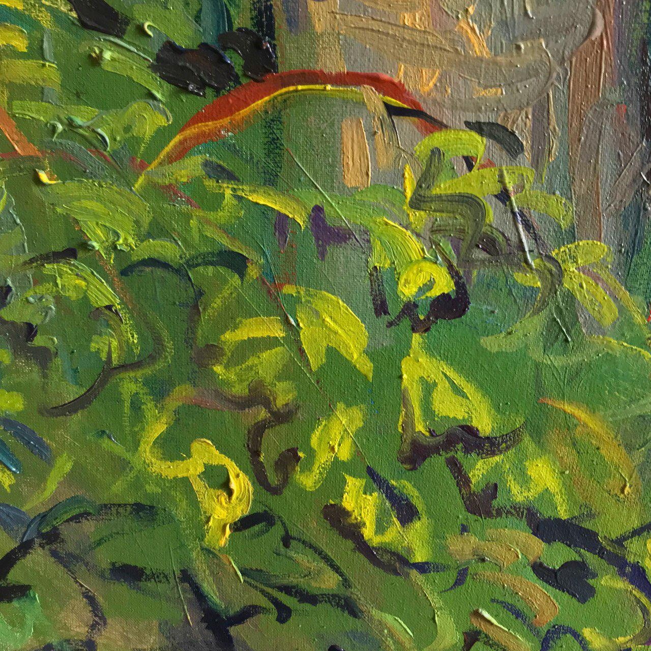 Forest Tree Painting Forest Wall Art Large Artwork Tree House | Etsy