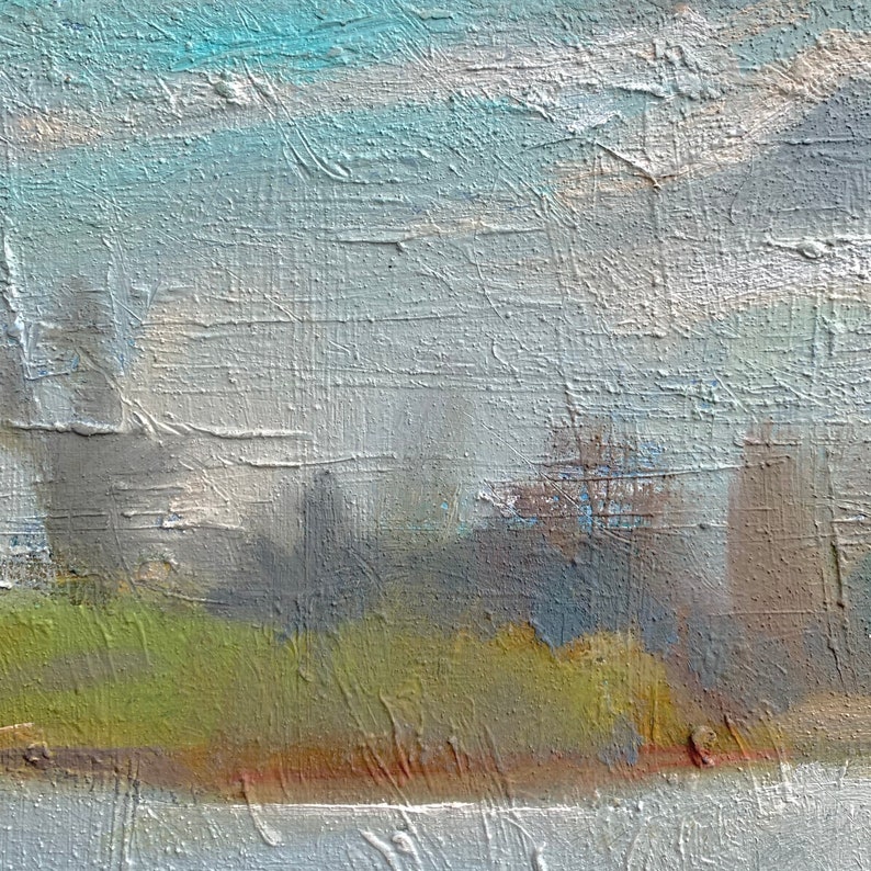 Lake Painting Lake Original Art Canvas Original Art Island | Etsy