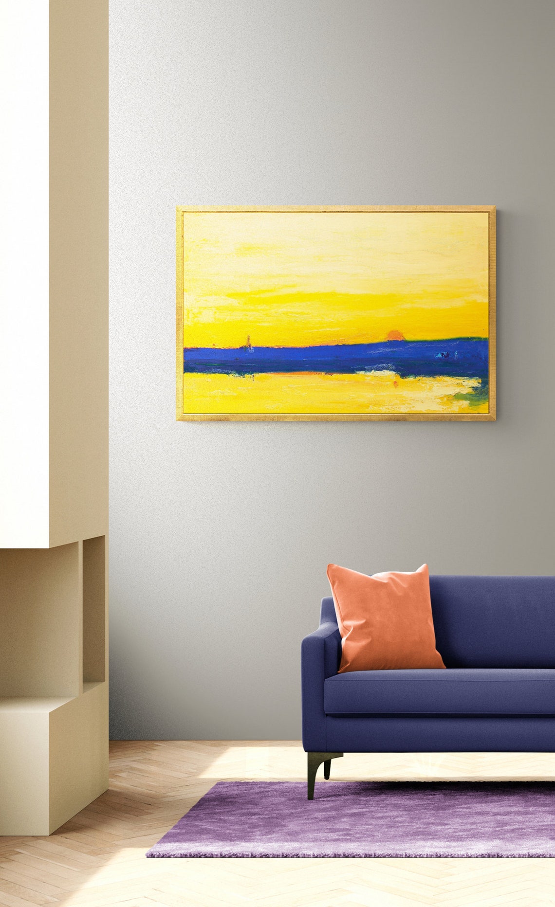 Sunrise Painting Original Art Large Wall Art Canvas Artwork | Etsy