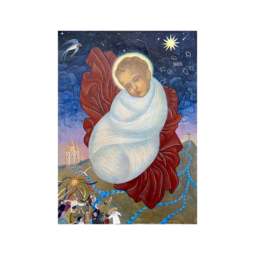 Space Painting Religious Art Christian Wall Art Impressionist Artwork ...