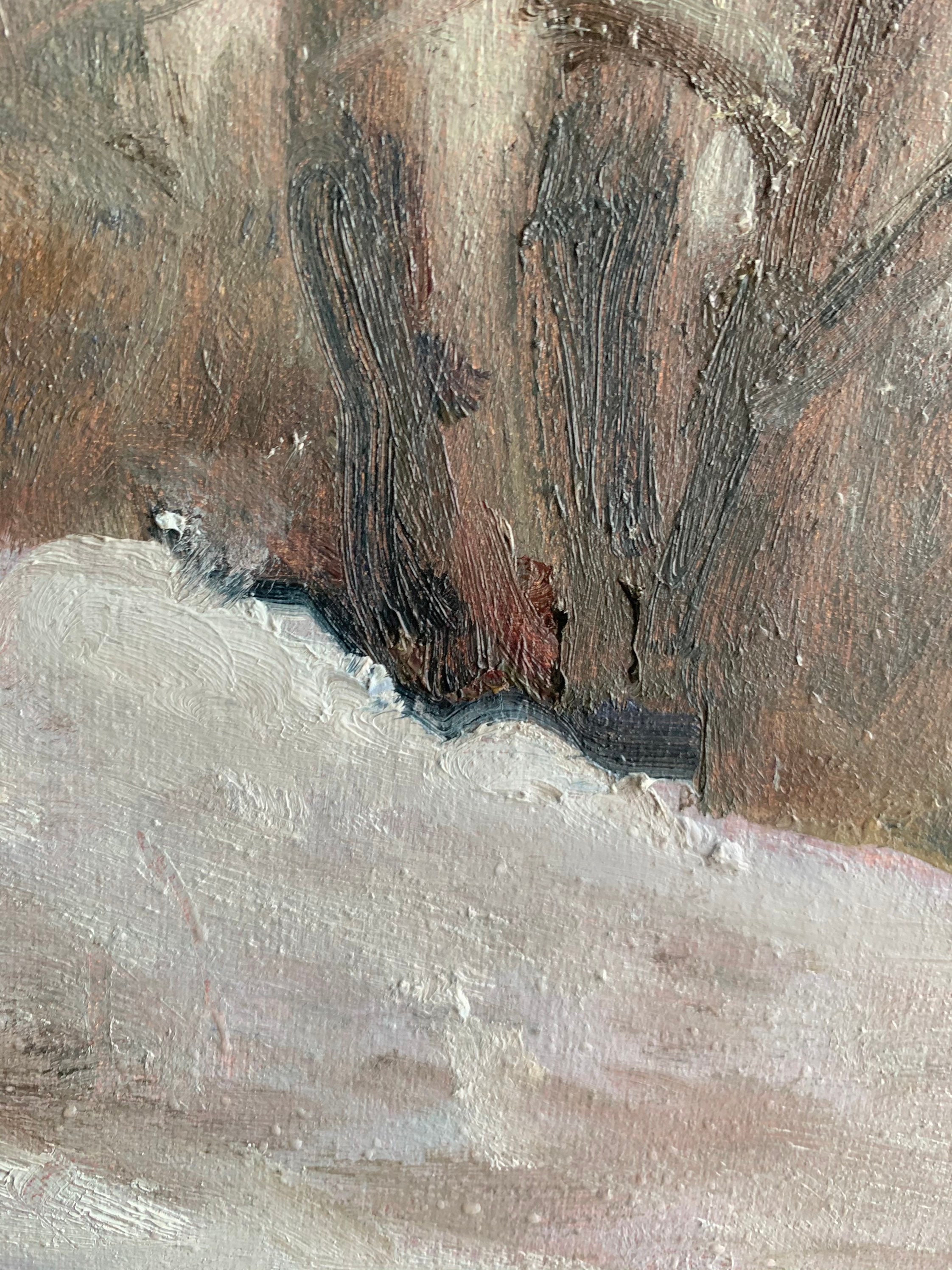 Snow Tree Painting Tree Art Tree Wall Decor Original Oil - Etsy