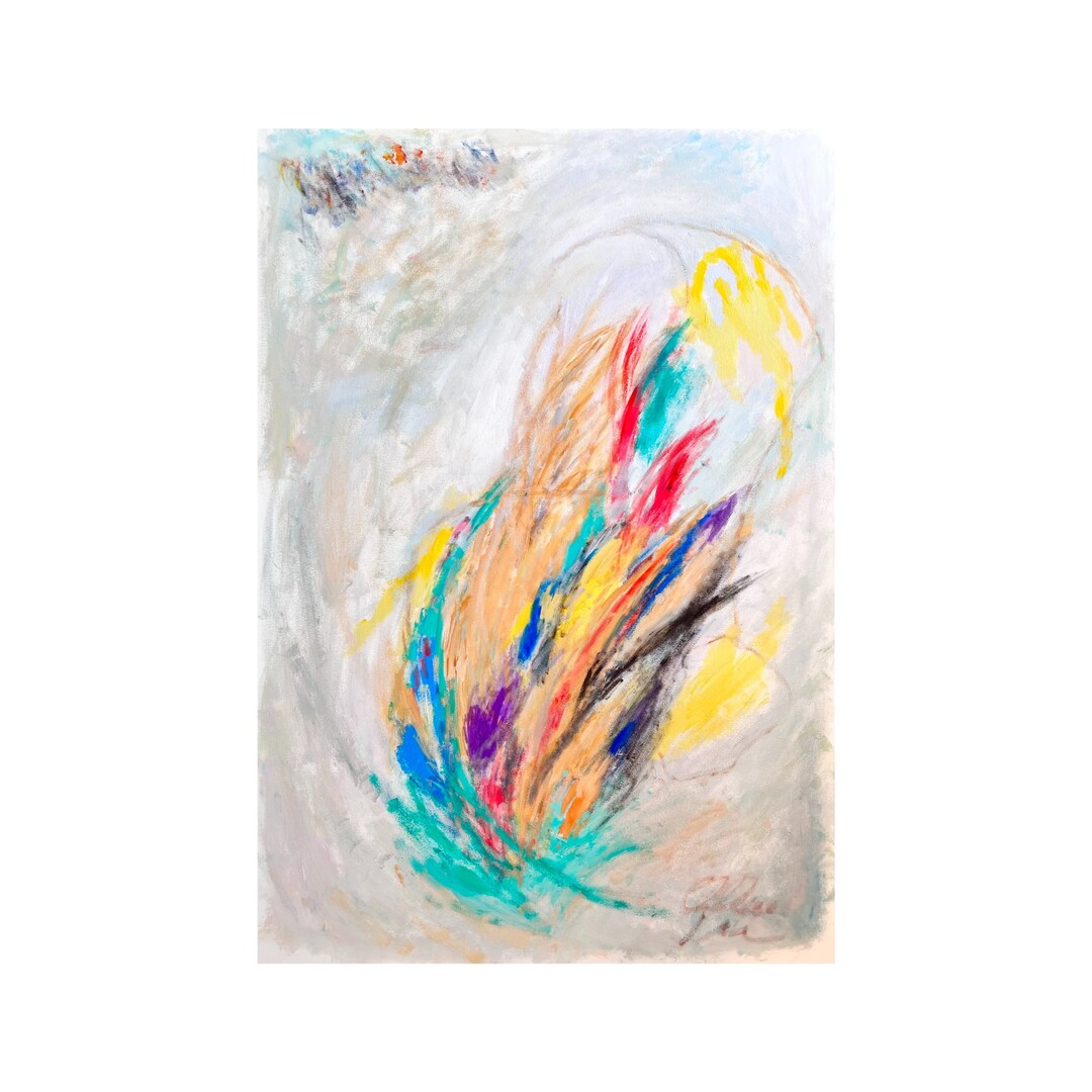Abstract Painting Multicolor Art Large Wall Art Abstract Artwork Extra ...