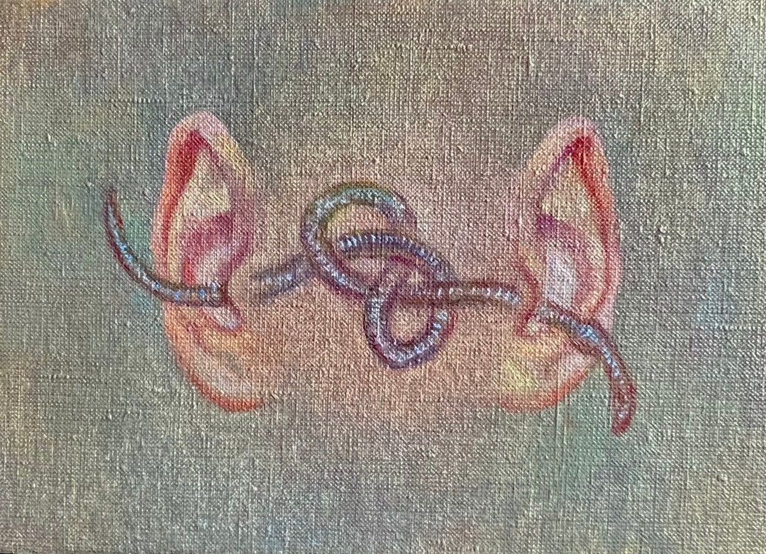 Surreal Painting Propaganda Art Worm Artwork Surreal Wall Art ...