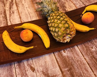 The Platter, Recycled Oak Wine Barrel Staves Large Plate, Centerpiece ...